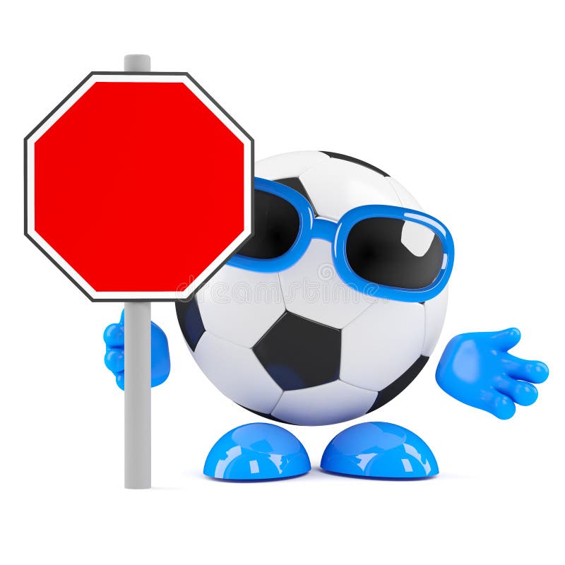 3d Football road sign stock illustration. Illustration of grass - 41891483