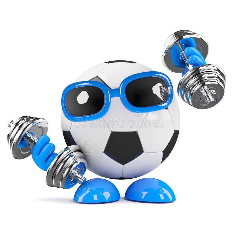 3d Football work out stock illustration. Illustration of fitness - 39562956