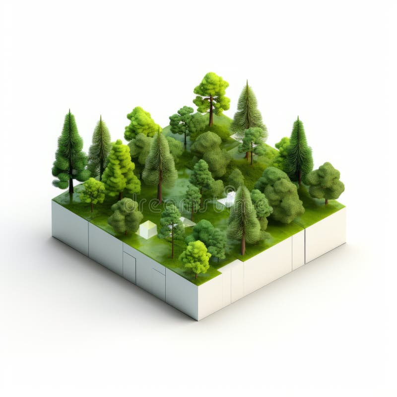 3d Forest Image: Tranquil Gardenscapes in Modular Constructivism Style ...