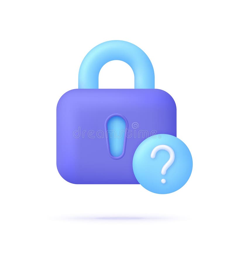 3D Forgot Password Illustration. Update Personal Data Concept Stock ...