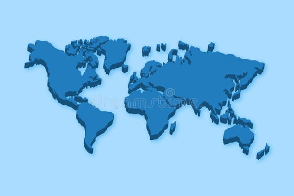 3D Form of World Map,World Map Outline Design for Any Type of Design ...