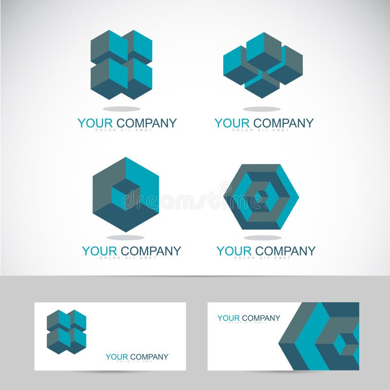 3d forme le logo illustration de vecteur. Illustration du dessin - 49700180