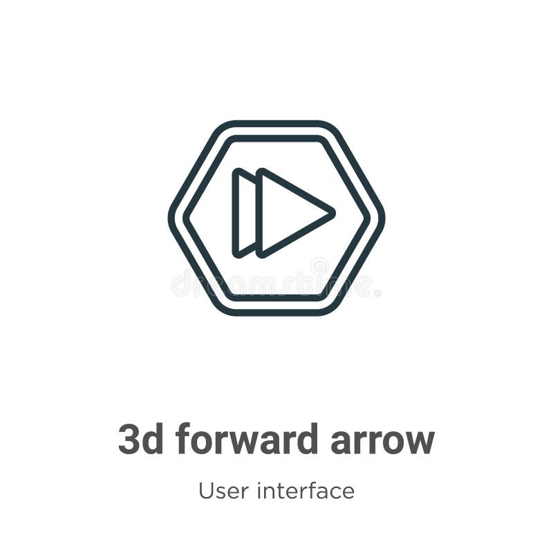 Forward Outline Vector Icon. Thin Line Black Forward Icon, Flat Vector ...