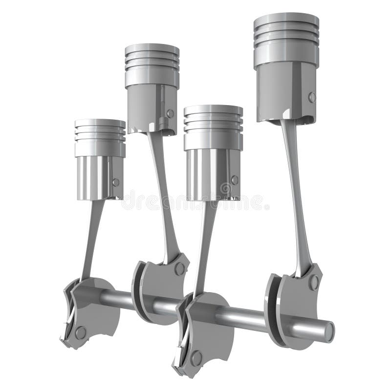 Four-cylinder Diesel Engine Drawings Stock Vector - Illustration of ...