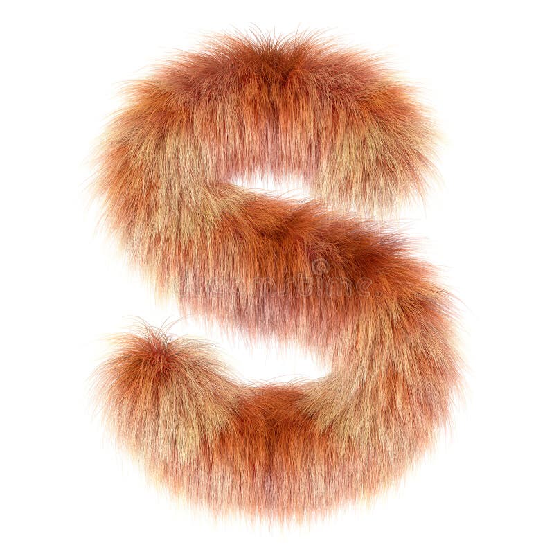 3d Fox Cartoon Funny Creative Fur Letter S Stock Photo - Image of ...