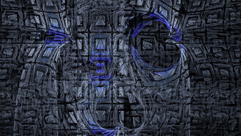 3d Fractal Deformed Square Geometric Pattern Stock Illustration ...