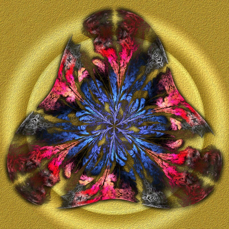 3d Fractal Triangle Pattern Stock Illustration - Illustration of ...