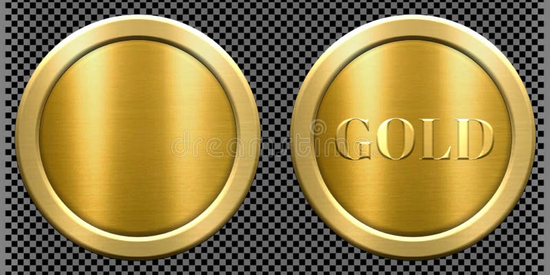 3D Frame Button Gold Coloured Design Stock Image - Illustration of ...