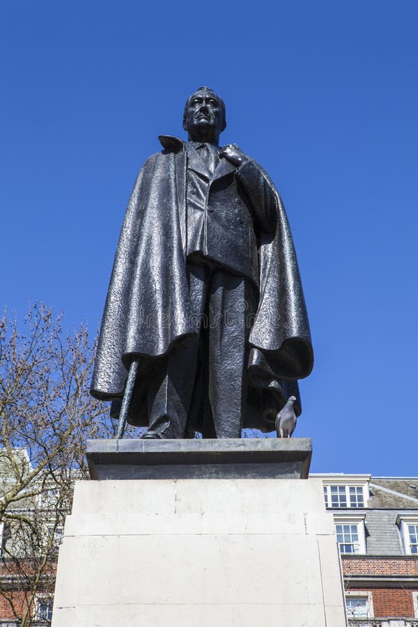 D Franklin Roosevelt Roosevelt Statue I London Redaktionell Arkivbild ...