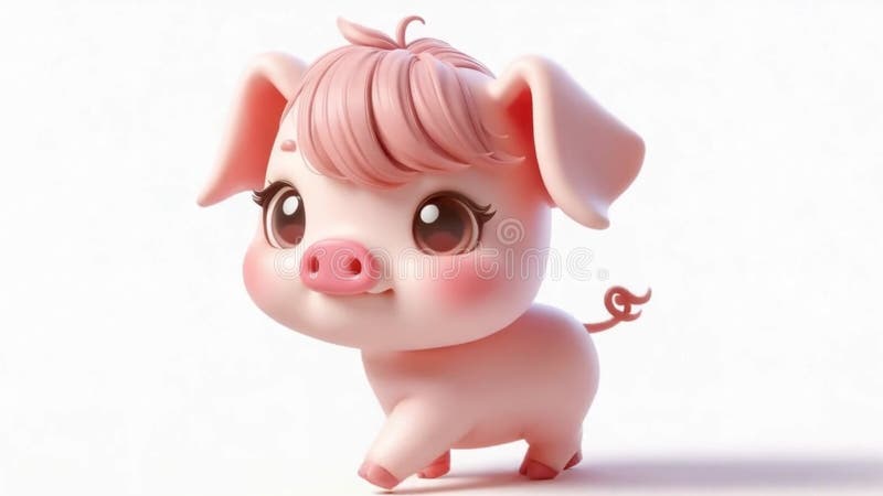 3D Funny Baby Pig Cartoon Animation Stock Footage - Video of card, bank ...