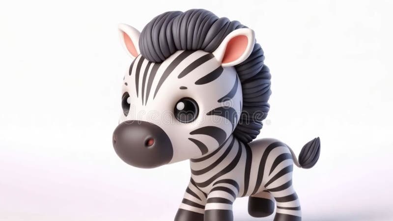3D Funny Baby Zebra Cartoon Animation Stock Footage - Video of nature ...