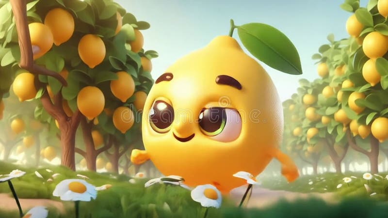 3D Funny Lemon Cartoon Animation Stock Video - Video of market, fruit ...