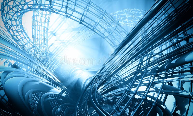 3D futuristic background stock illustration. Illustration of ornament ...