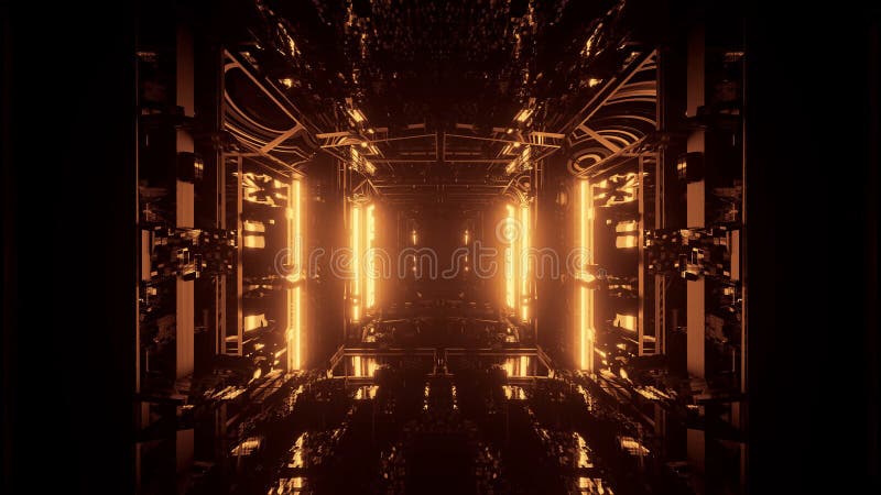 3D Futuristic Background with Glowing Abstract Orange Neon Lights ... 3D Futuristic Background with Glowing Abstract Orange Neon Lights ...