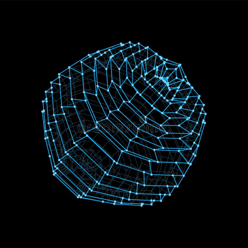 3d Futuristic Sphere and Ball Polygonal Shape Stock Vector ...