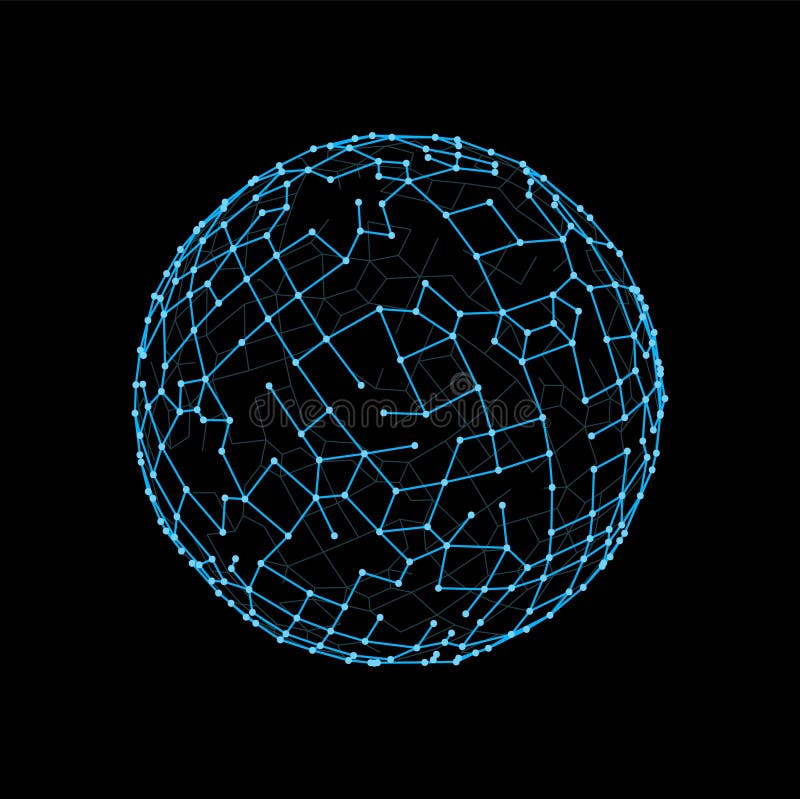 3d Futuristic Sphere and Ball Shape or Structure Stock Illustration ...