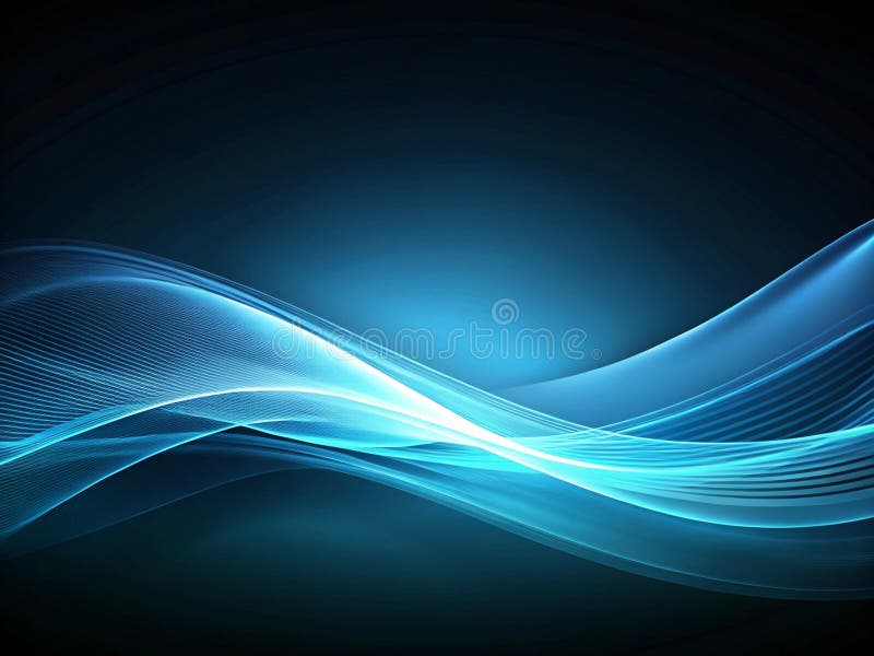 3D Futuristic Technology Background with Flowing Data Waves Stock ...