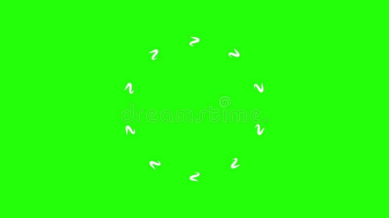 2d Fx Zigzag Motion Elements with Green Screen. Zigzag Bursting Pop Up ...
