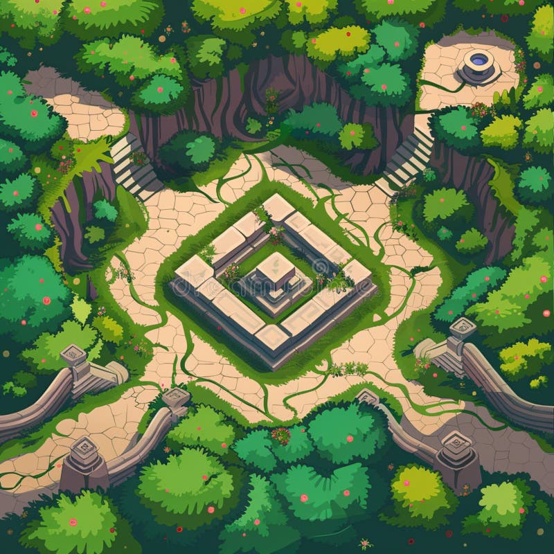 2d Game Plot Illustration Design in Vector Style Stock Image - Image of ...