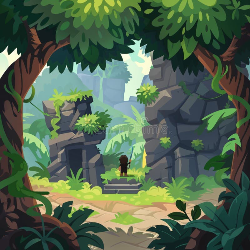 2d Game Plot Illustration Design in Vector Style Stock Image - Image of ...