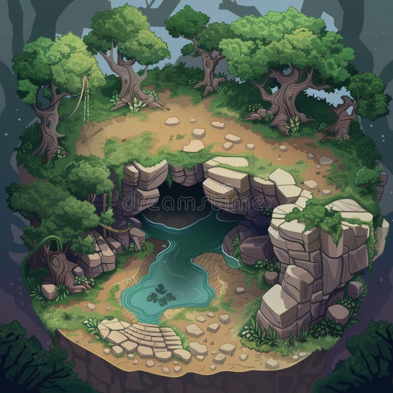 2d Game Plot Illustration Design in Vector Style Stock Photo - Image of ...