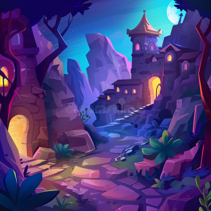 2d Game Plot Illustration Design in Vector Style Stock Illustration ...