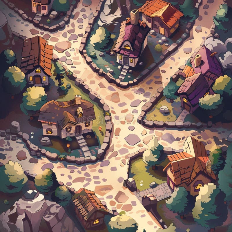 2d Game Plot Illustration Design in Vector Style Stock Photo - Image of ...