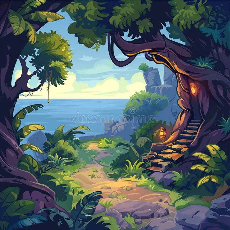 2d Game Plot Illustration Design in Vector Style Stock Image - Image of ...