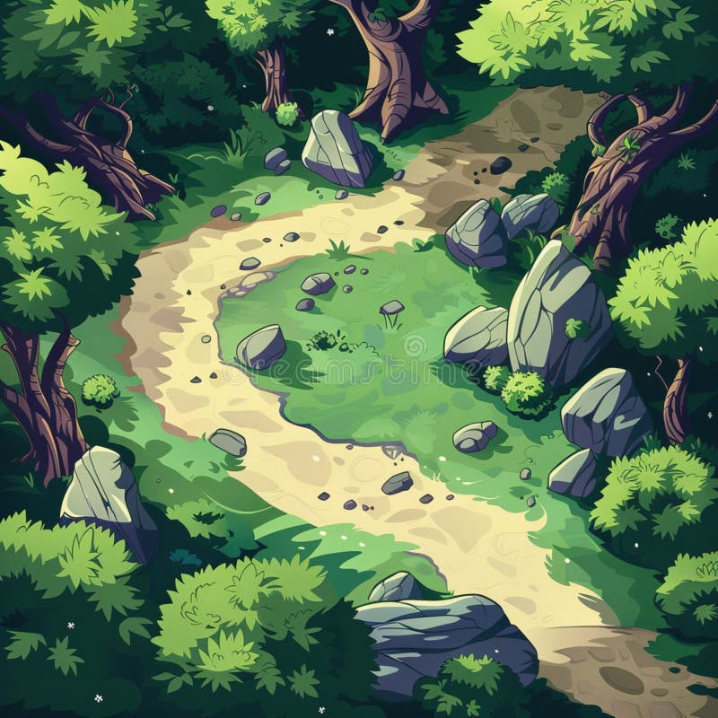 2d Game Plot Illustration Design in Vector Style Stock Photo - Image of ...