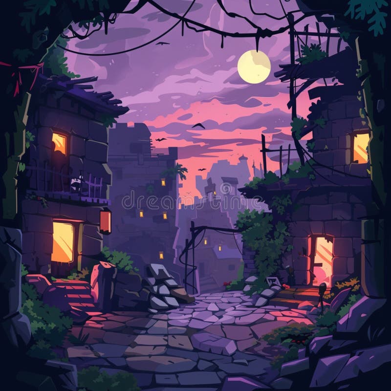 2d Game Plot Illustration Design in Vector Style Stock Image - Image of ...