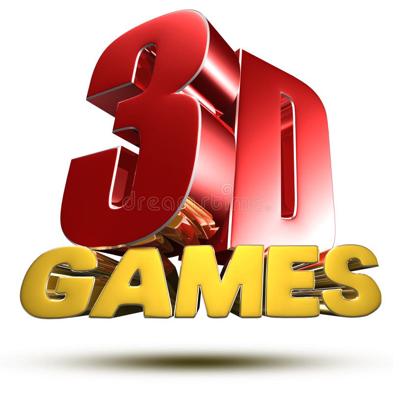 3D Games 3d. stock illustration. Illustration of lettering - 163565345