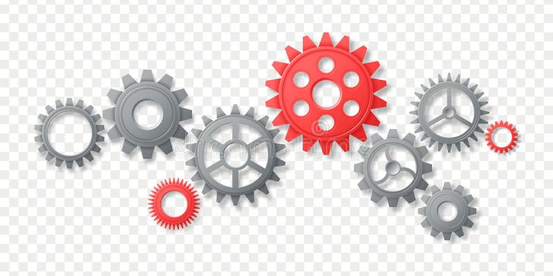 3d Gear. Cog Wheels. Infographic Components. Machine Industry. Rotating ...