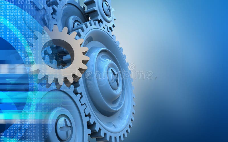 3d gear stock illustration. Illustration of factory, mechanical - 27403237