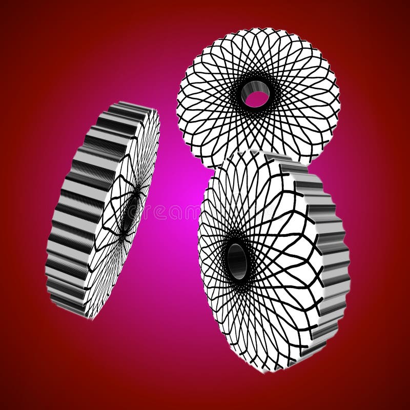 3D Gear Shape Abstract Illustration Image. Stock Illustration ...