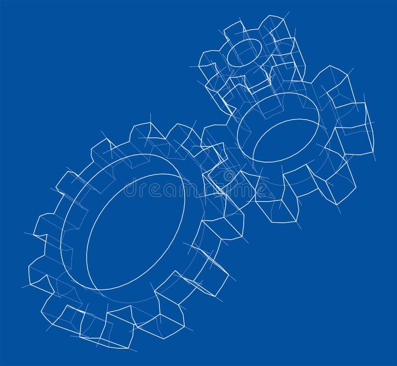 3D gear wheel. Vector stock vector. Illustration of concept - 113032222