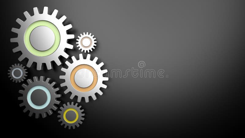 3D gears concept design stock illustration. Illustration of digital ...