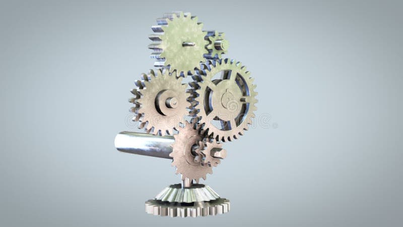 3d Gears Rotating, Industrial Revolution Concept, Loop Stock Video ...
