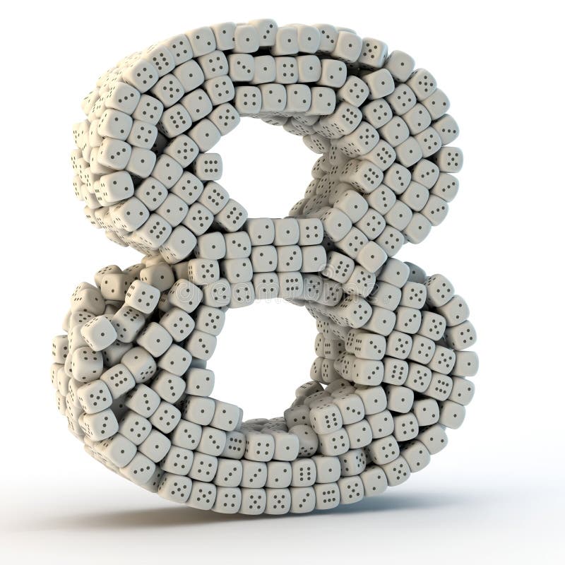 3D geef nummer acht terug stock illustratie. Illustration of begrip ...