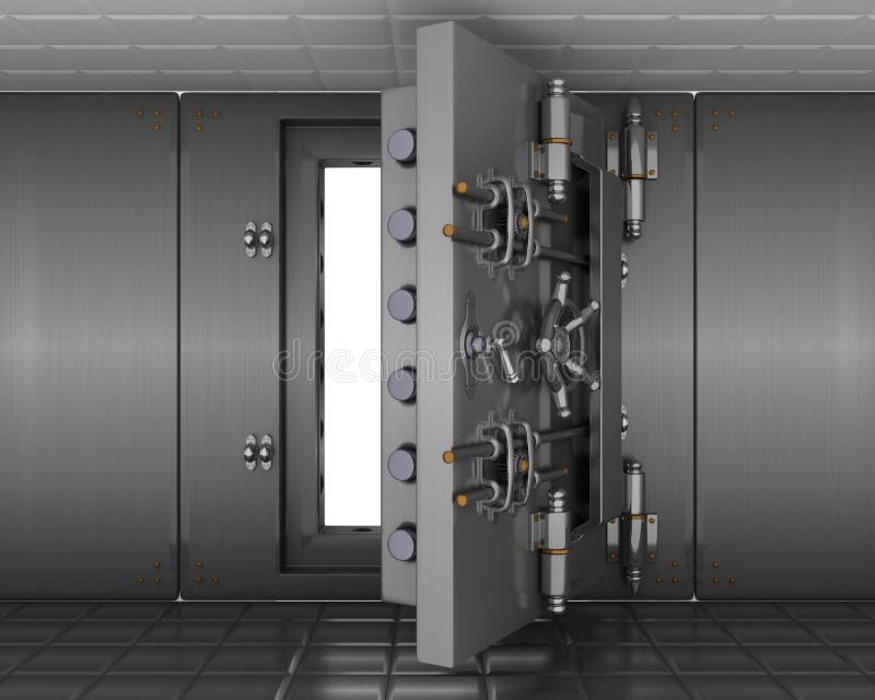 Bankkluis stock illustratie. Illustration of metaal, beveilig - 841875