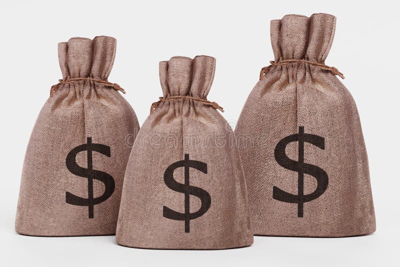 Geef van geldzak terug stock illustratie. Illustration of grafiek ...