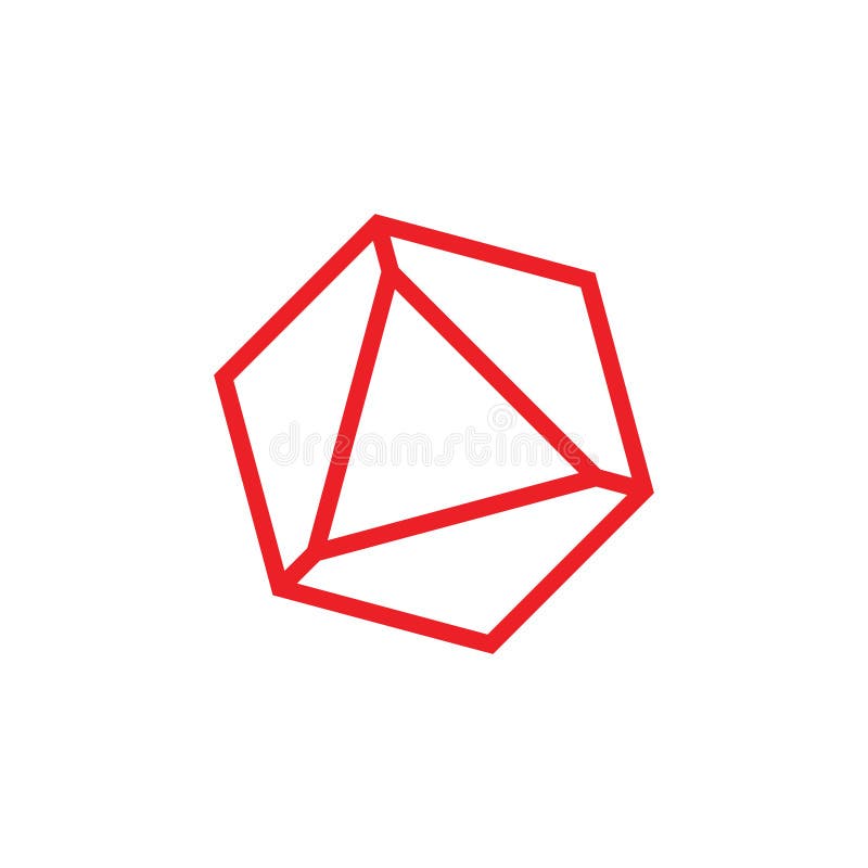 3d Gem Simple Geometric Symbol Logo Vector Stock Illustration ...