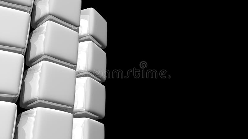 Abstract White Cube Background with a Curve Stock Illustration ...