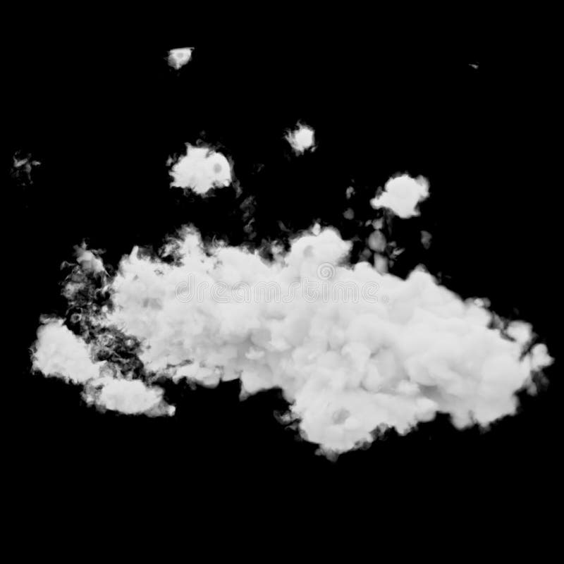 Single White Cloud with Transparent Background Stock Illustration ...