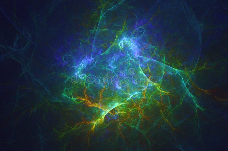 3D Generated Fractal Abstract Light Background Stock Illustration ...