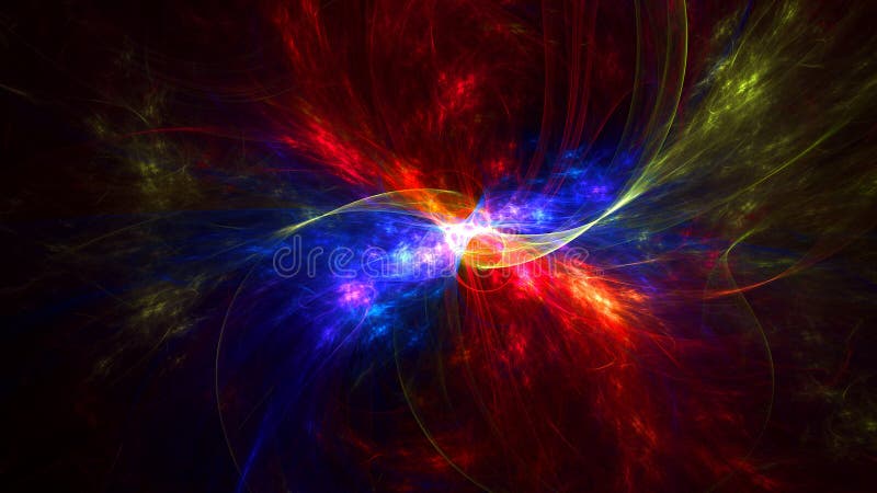 3D Generated Fractal Abstract Light Background Stock Illustration ...