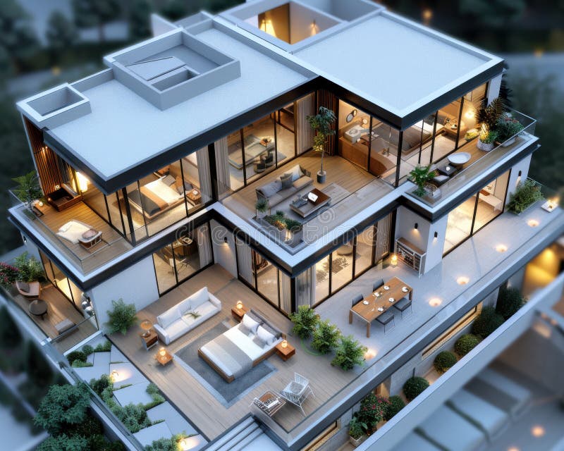 3d Generated Professional Photo of a Creative 3d Rendered Layout Plan ...