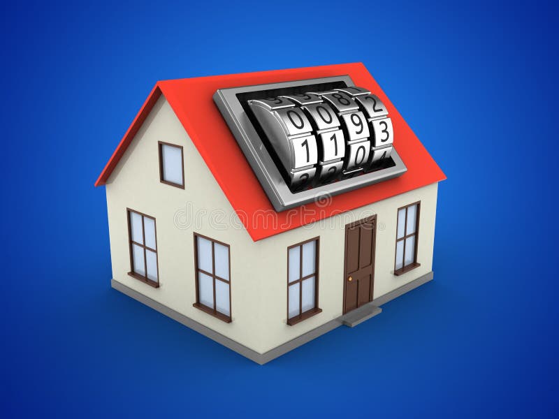 3d generic house stock illustration. Illustration of apartment - 90472744