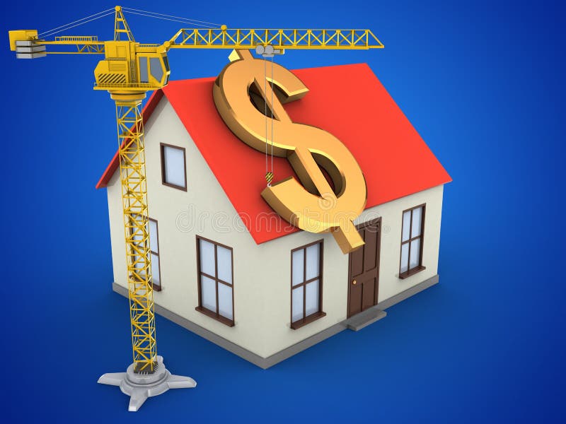 3d generic house stock illustration. Illustration of cost - 90472616
