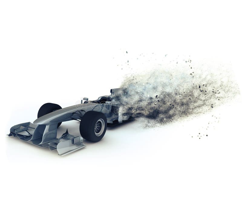3D Generic Racing Car with Speed Effect Stock Illustration ...