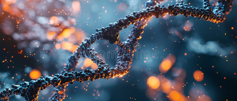 3D Genetic Structures Close-Up, Realistic DNA, Biotechnology Imagery ...